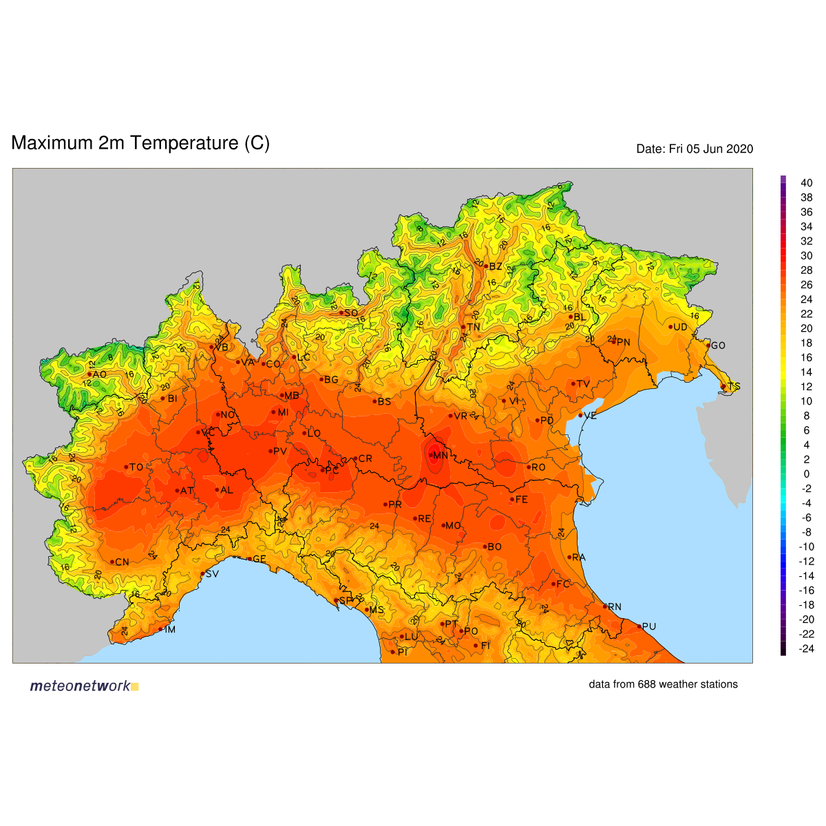 Mappe rete stazioni meteo - MeteoNetwork