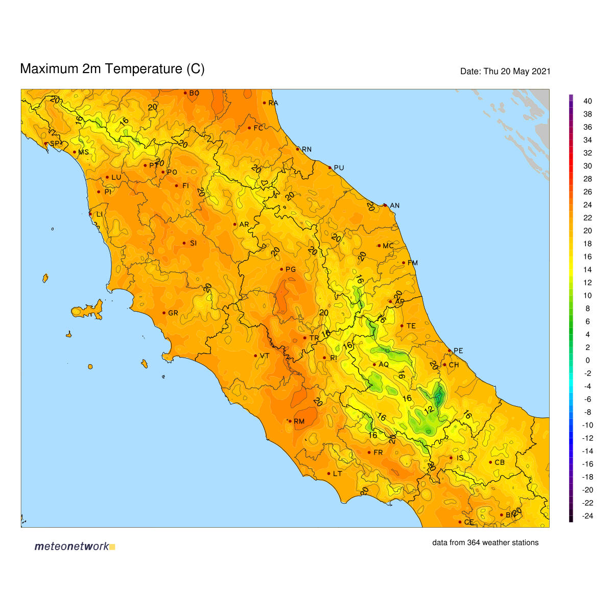 Mappe rete stazioni meteo - MeteoNetwork